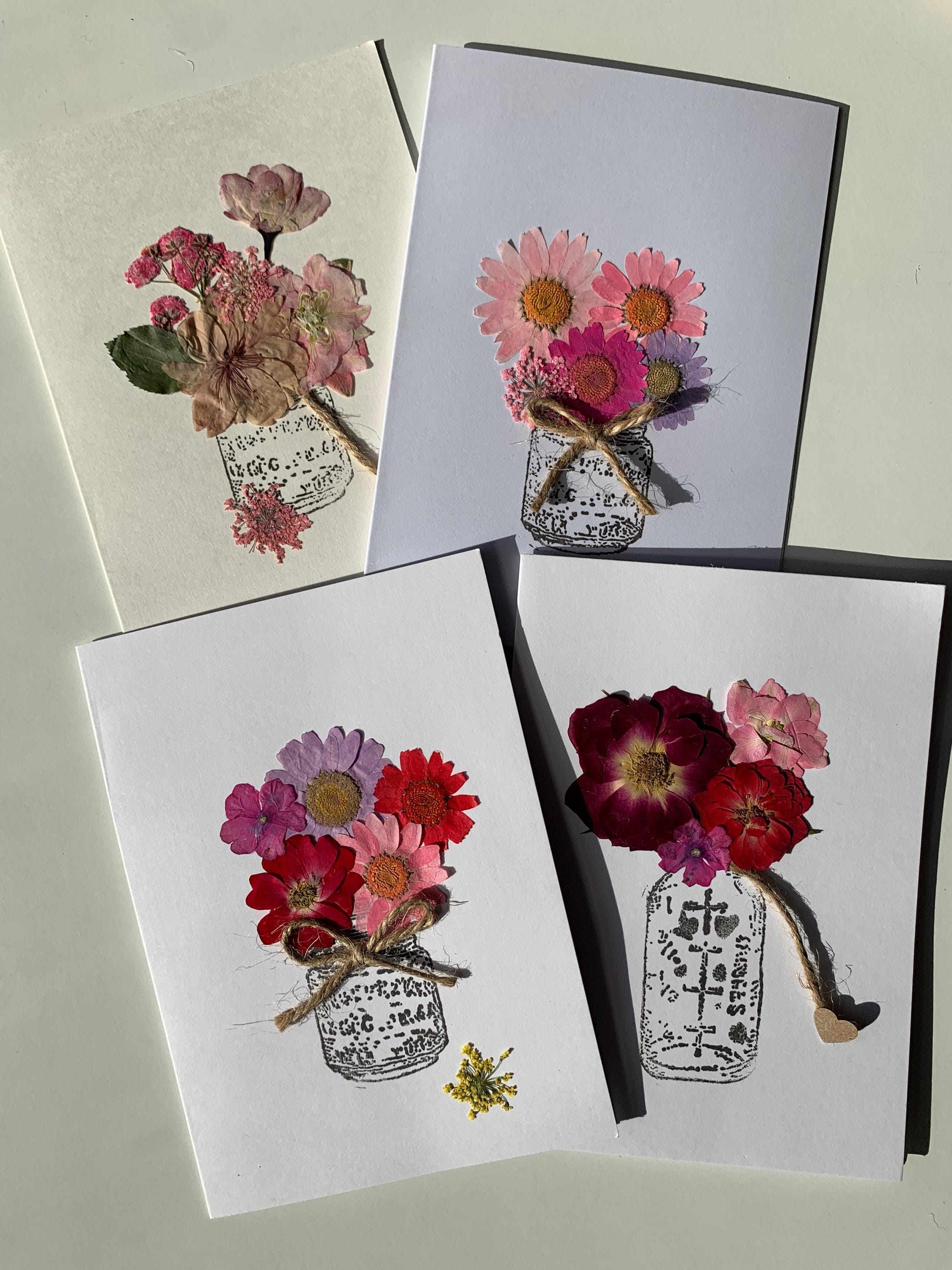 Pressed Flower Card, Real Flowers Cards, Handmade Card, Cards for a ...