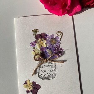 Pressed Flower Card, Real Flowers Cards, Handmade Card, Cards for a ...