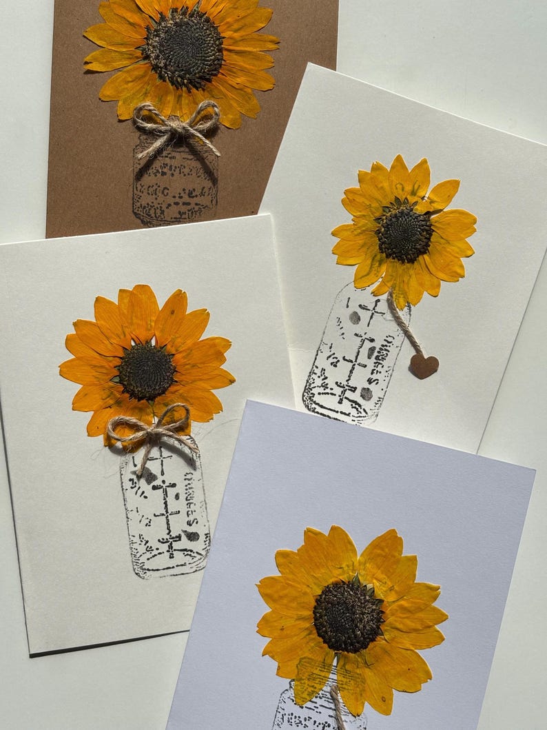 Pressed Flower Card, Real Flowers Cards, Handmade Card, Cards for a ...