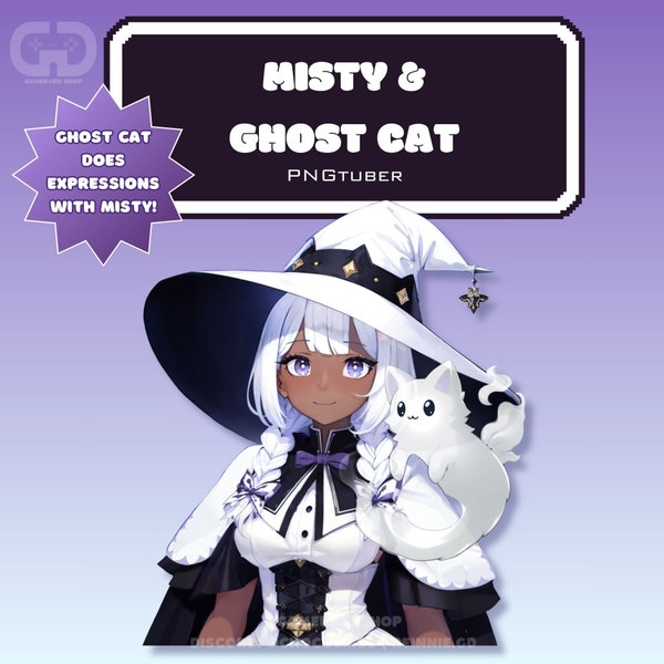 Vtuber Cat Ghost - Etsy