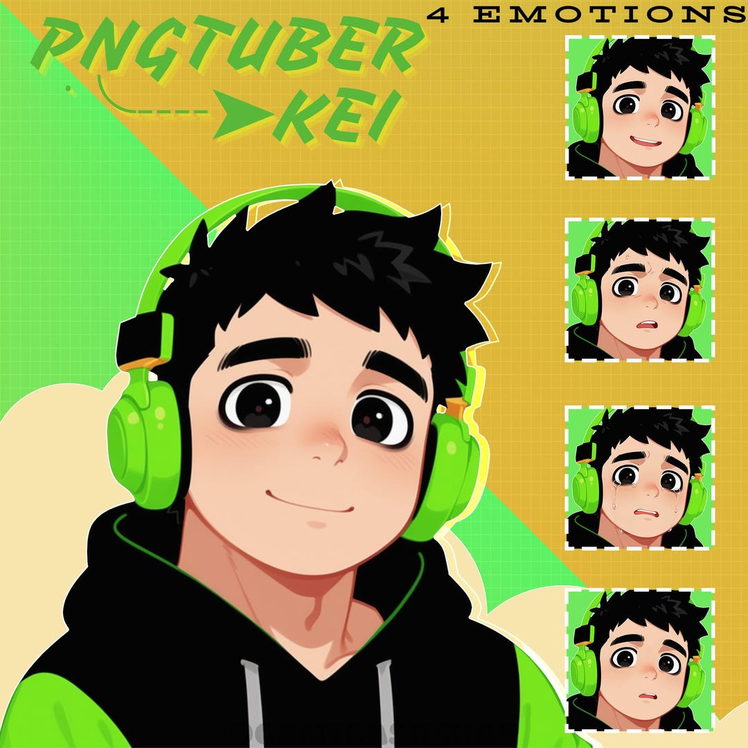Pngtuber Streamer Kei | Vtuber Avatar for Gaming Streaming | Premade ...