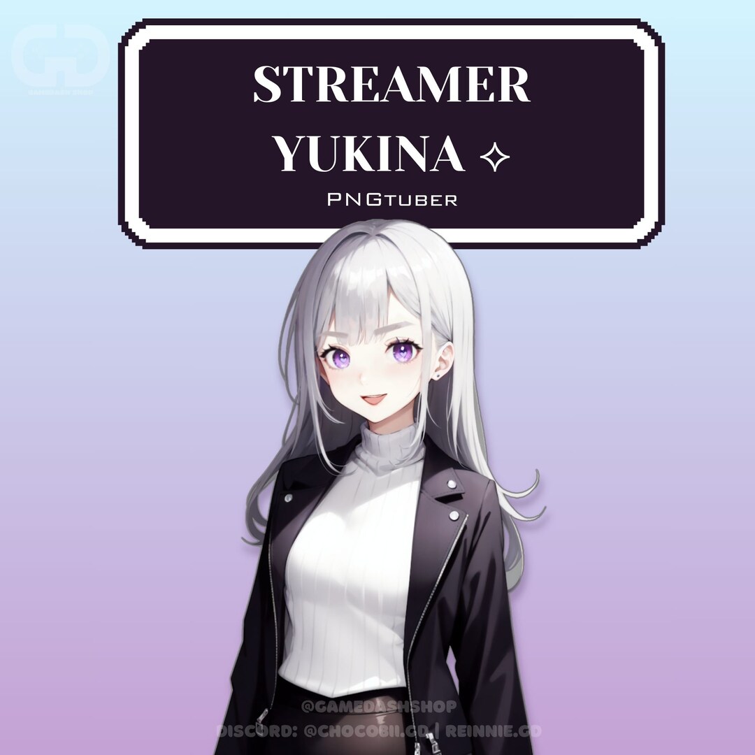 Pngtuber Streamer Yukina | Vtuber Avatar for Gaming Streaming | Premade Png Tuber | Discord ...