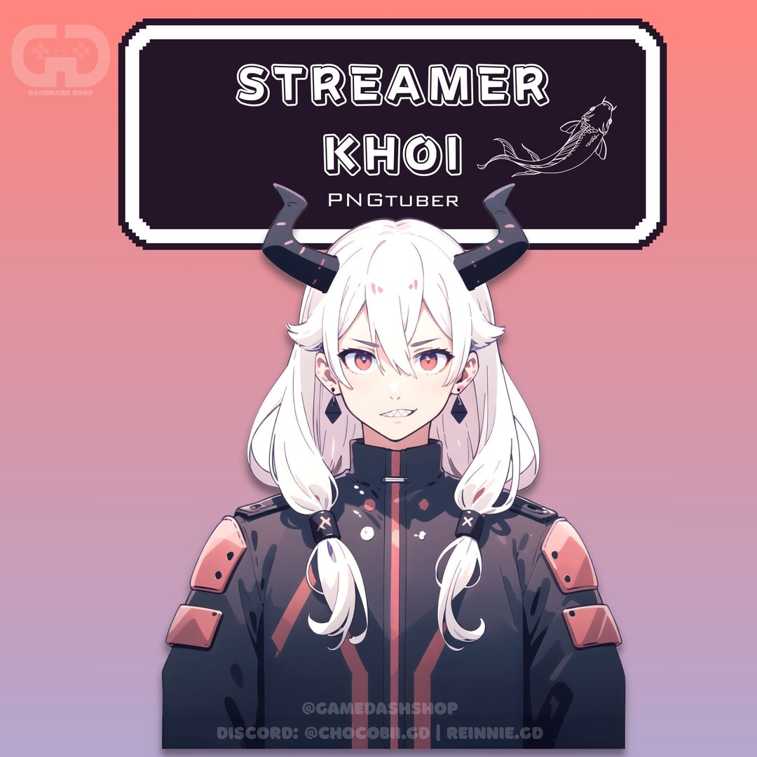 Pngtuber Streamer Khoi | Vtuber Avatar for Gaming Streaming | Premade ...