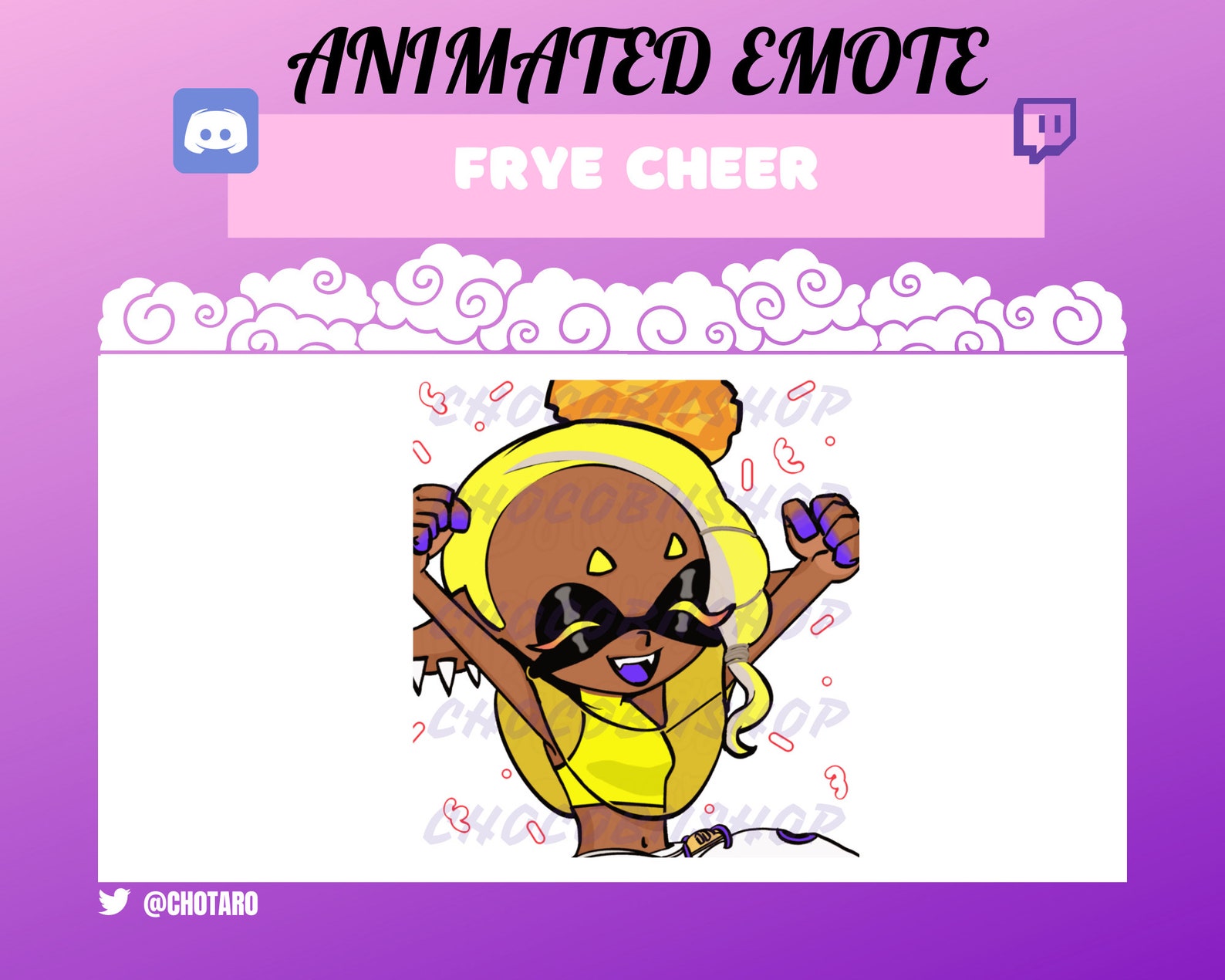 Splatoon 3 Fyre Animated Emote Animated Frye Emote Splatoon Twitch ...