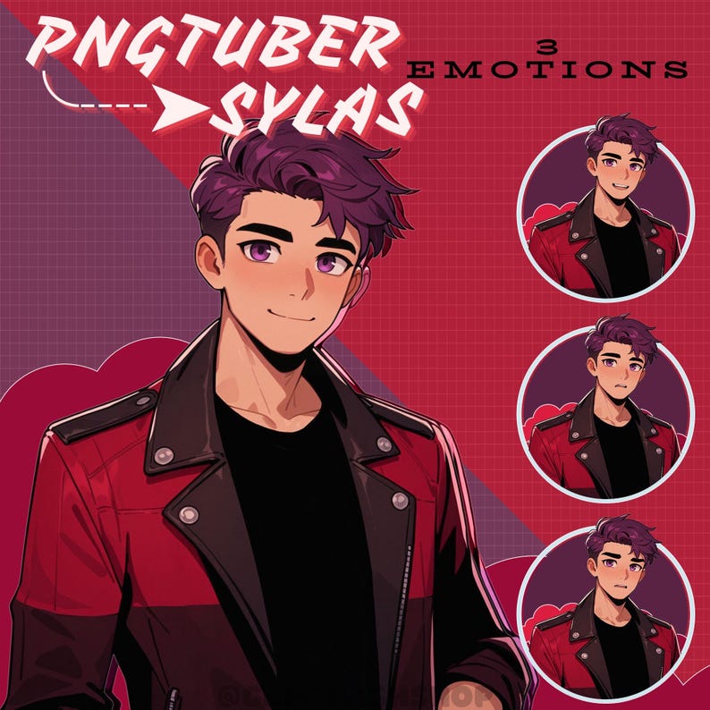 Sylas Pngtuber Avatar – Premade Streaming Character for Twitch ...