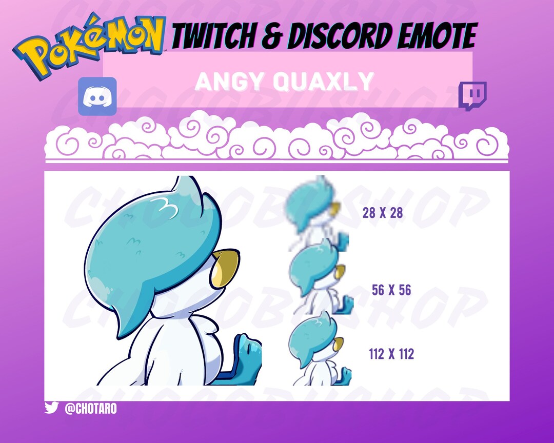 Pokemon Scarlet and Violet Quaxly Emote for Twitch | Discord Angy Meme ...