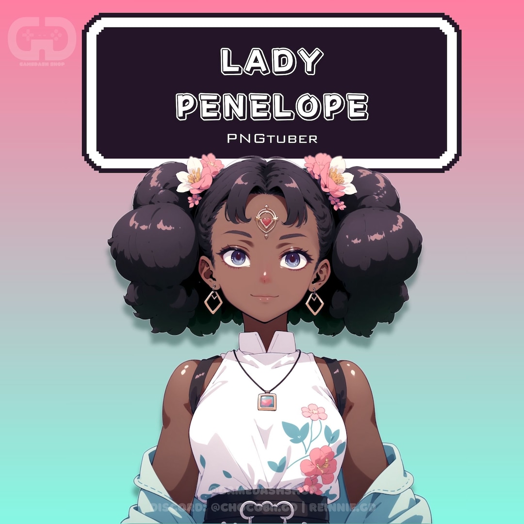 Lady Penelope Pngtuber Avatar – Premade Streaming Character for Twitch ...