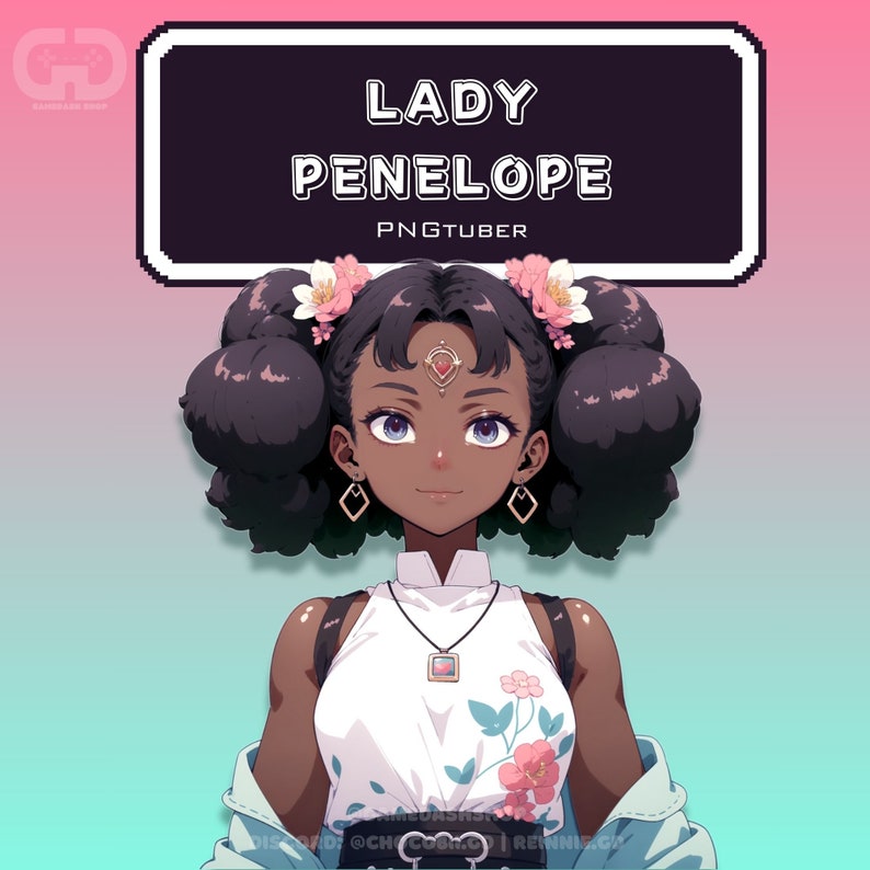 Pngtuber Lady Penelope | Vtuber Avatar for Gaming Streaming | Premade ...
