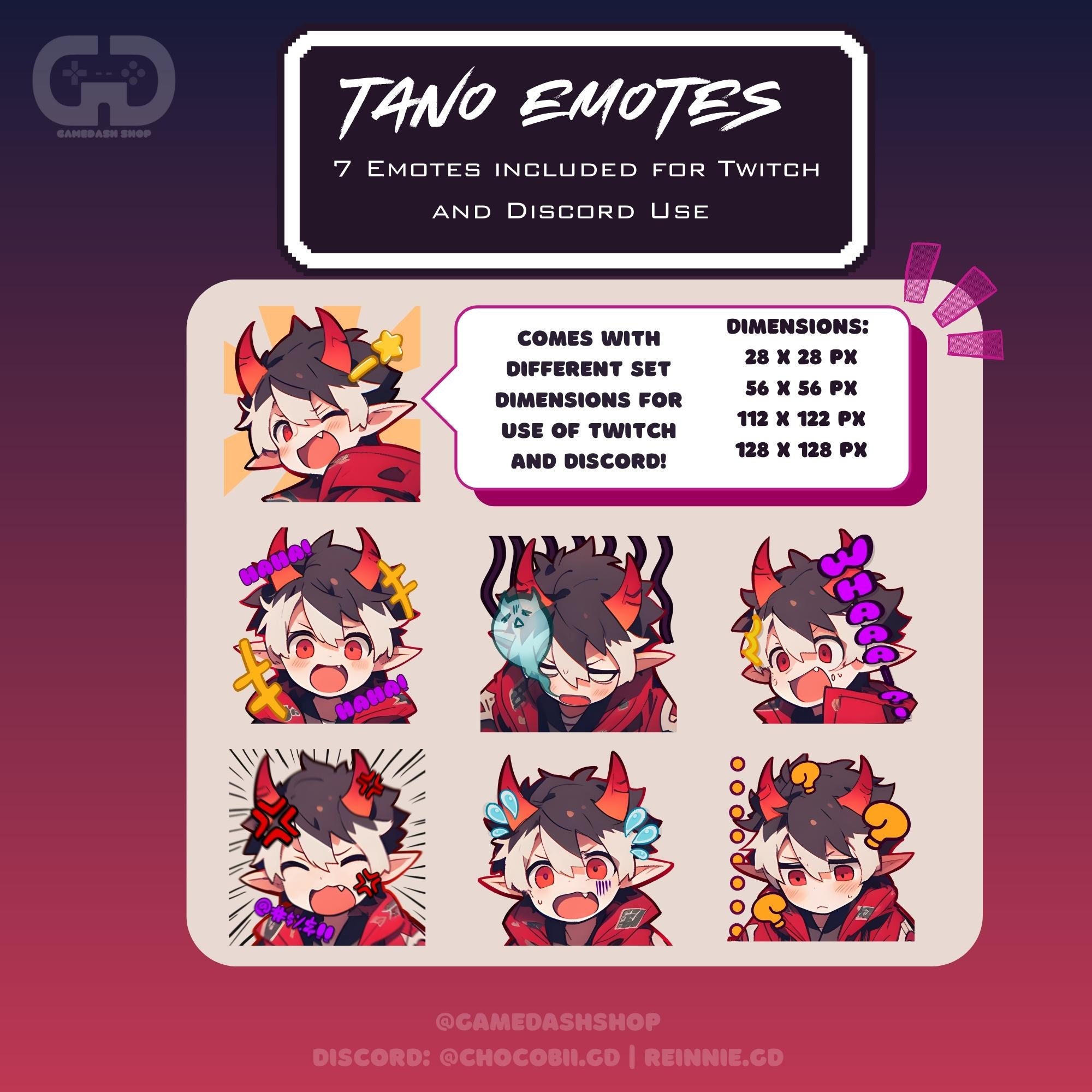 Pngtuber Tano the Oni Gamer WITH EMOTE SET Vtuber Avatar for - Etsy Canada