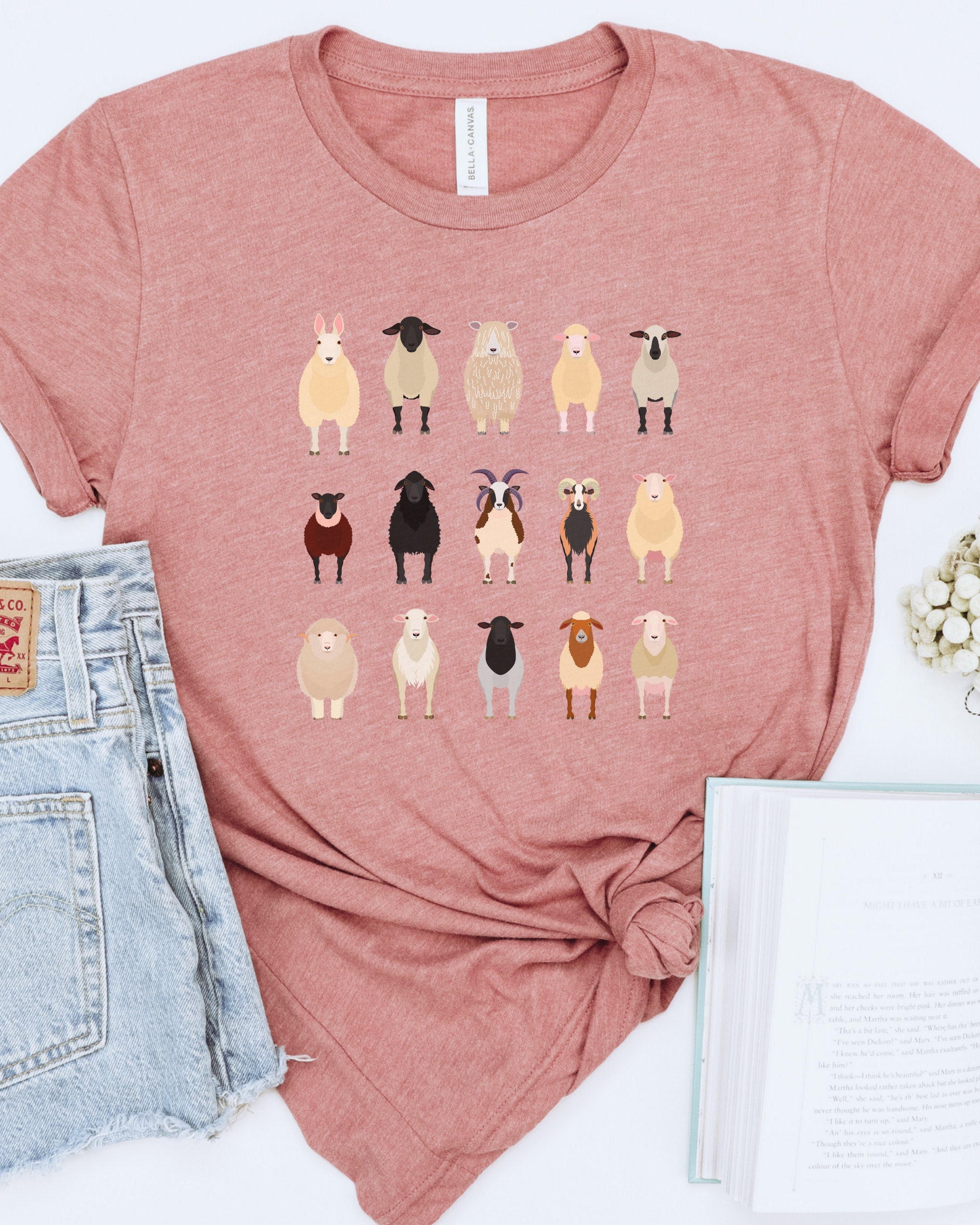 Sheep Shirt Sheep Tshirt Gift for Sheep Lover Women Sheep Top Sheep ...