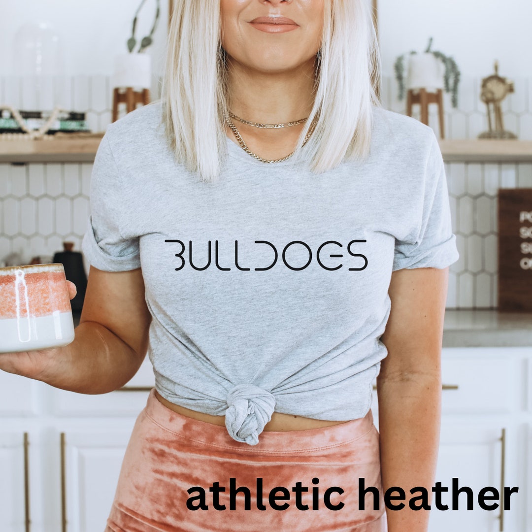 Bulldog Tee, Bulldog Shirt, Bulldog Minimalist Tee Shirt, Bulldog Top ...