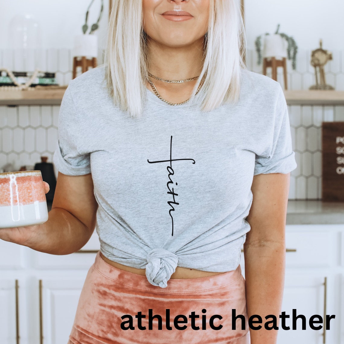 Faith Cross Shirt, Faith Tee, Faith Shirt, Faith Minimalist Tee Shirt ...