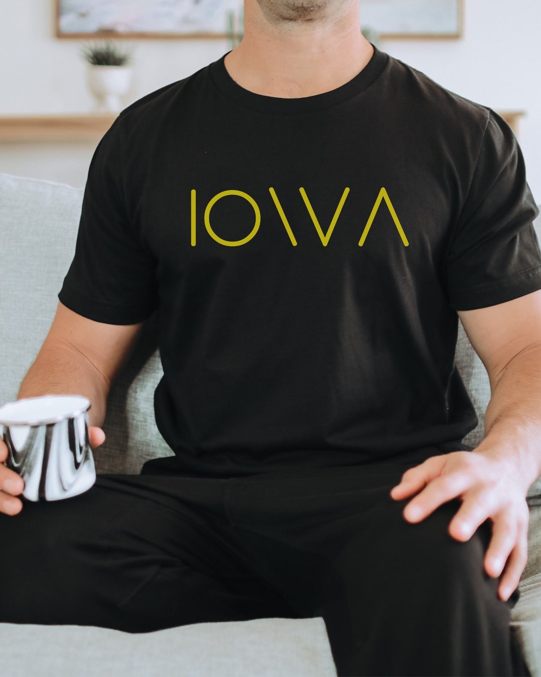 Iowa Minimalist Tee Shirt State Pride Iowa Gift Iowa Top Iowa T-shirt ...