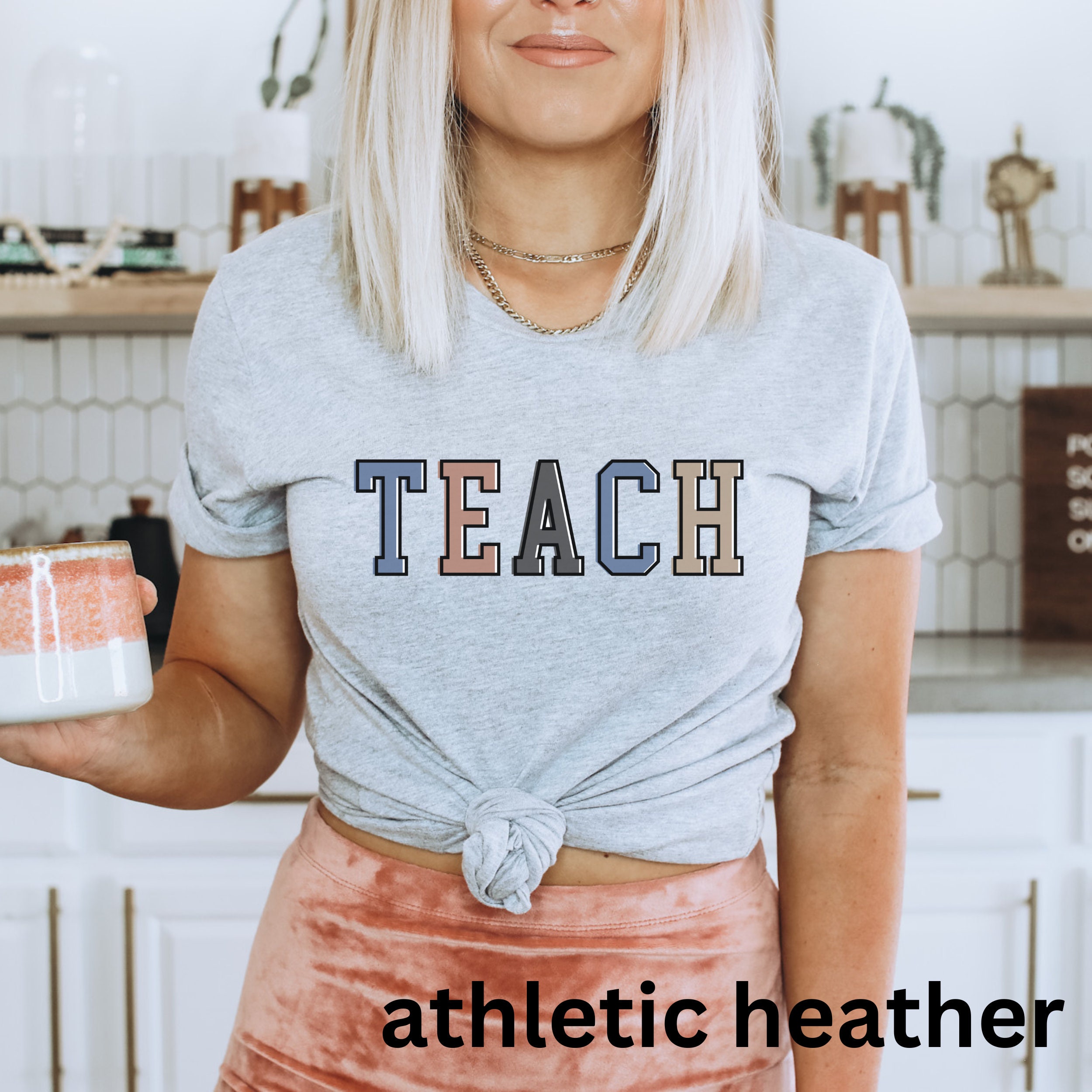 Teacher Tee, Teach T-shirt, Retro Shirt, Retro Top, Rainbow T-shirt ...