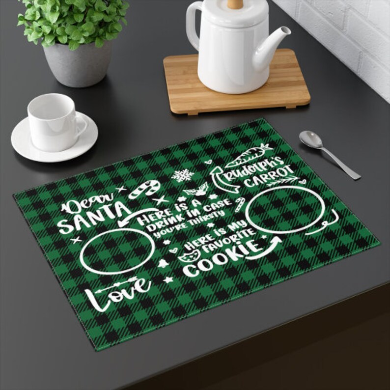 Santa Cookie Mat Cookie Mat for Santa Placemat for Santa Cookie and ...