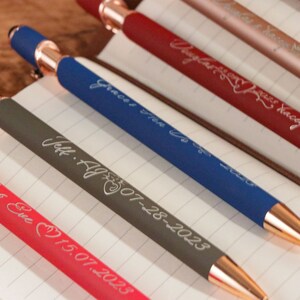 Personalized Luxurious Soft Touch Rose Gold Pen Rubberized - Etsy