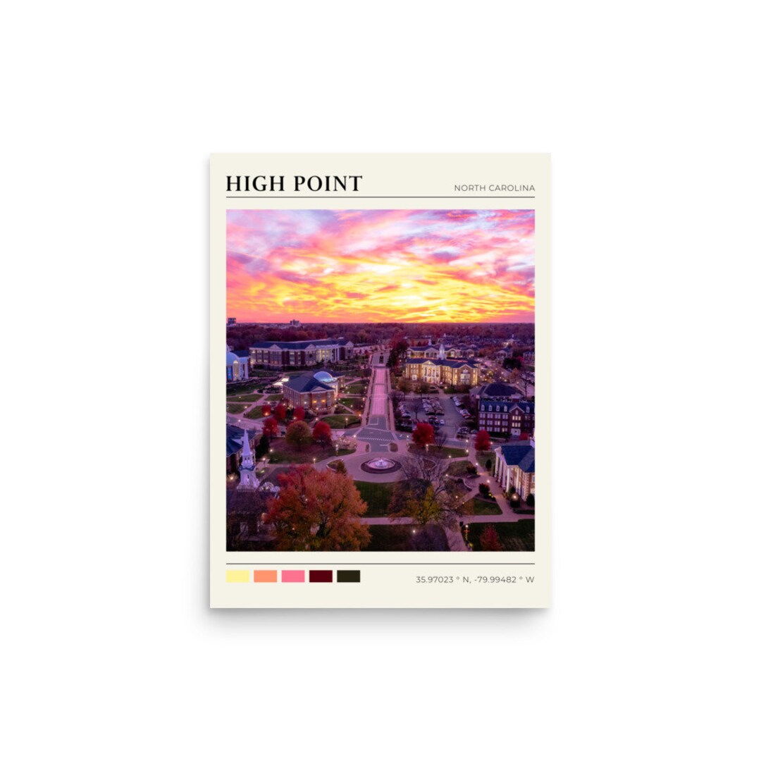 High Point Modern Wall Art Poster Print #3 - 12x16, High Point Photo ...