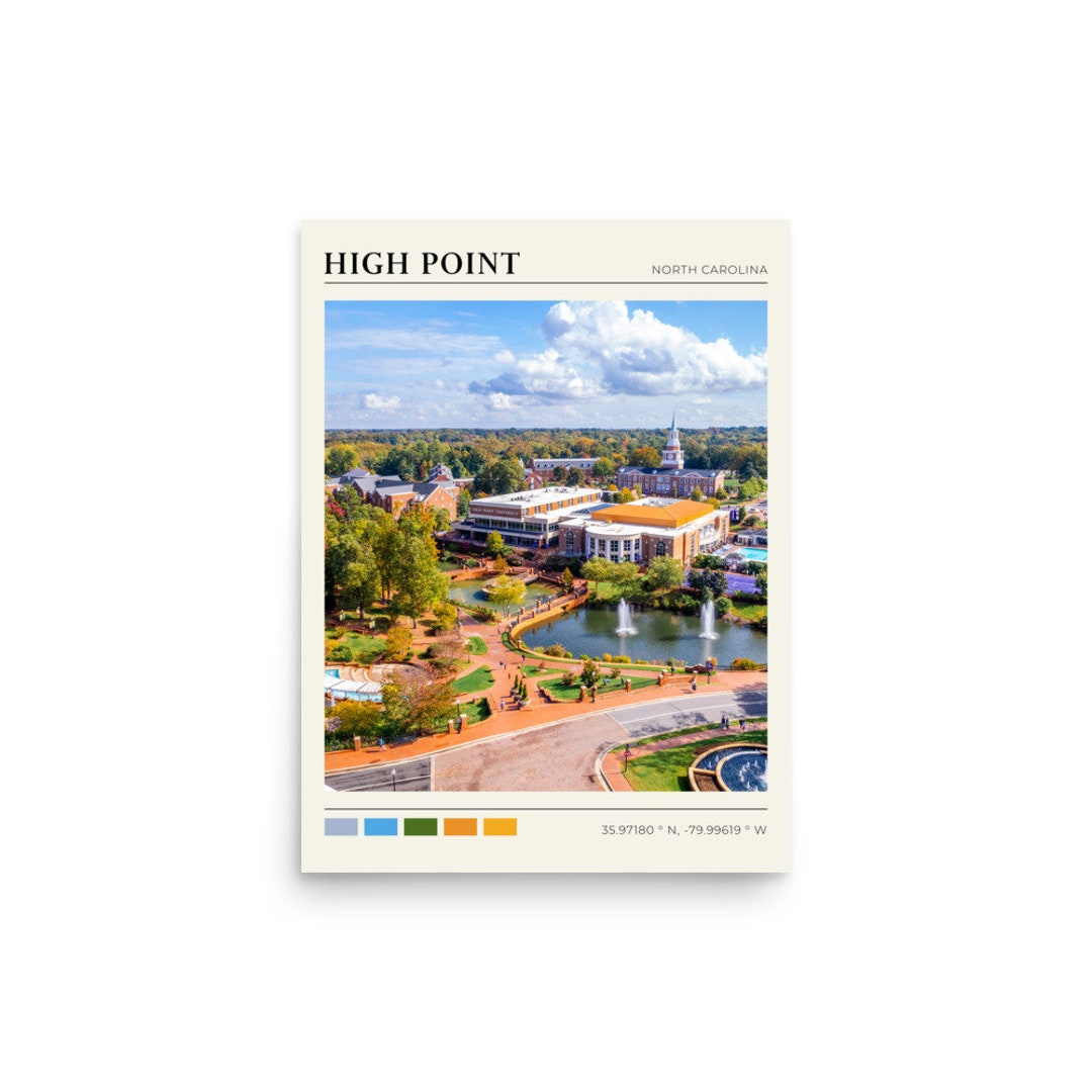 High Point Modern Wall Art Poster Print #2 - 12x16, High Point Photo ...