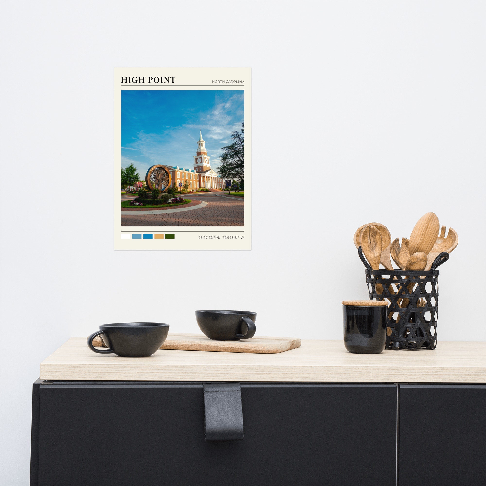 High Point Modern Wall Art Poster Print #8 - 12x16, High Point Photo ...