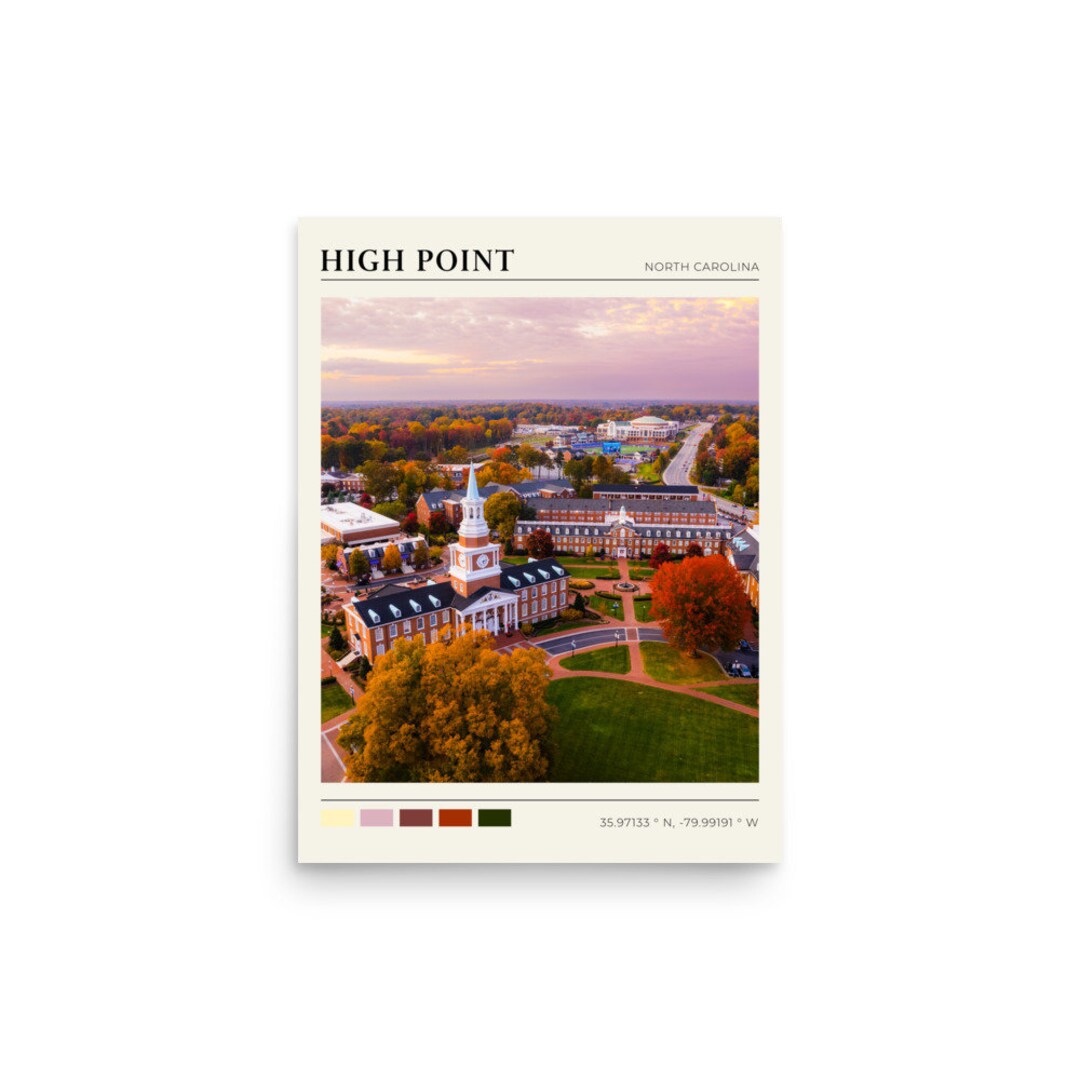 High Point Modern Wall Art Poster Print #5 - 12x16, High Point Photo ...