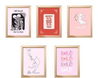 Valentines Day Decor Set of 20 Printables, Valentine Party Decor, Retro ...