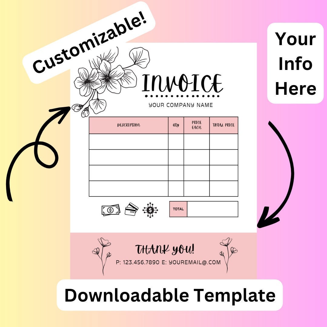 Invoice Template, Receipt Template, Floral Sales Receipt Invoice ...