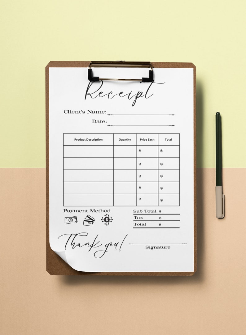 Receipt Download, Receipt, Small Business Receipt, Invoice Receipt ...