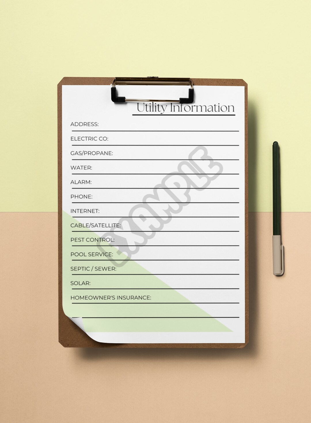 Real Estate PDF - Downloadable / Printable Home Utilities Checklist ...