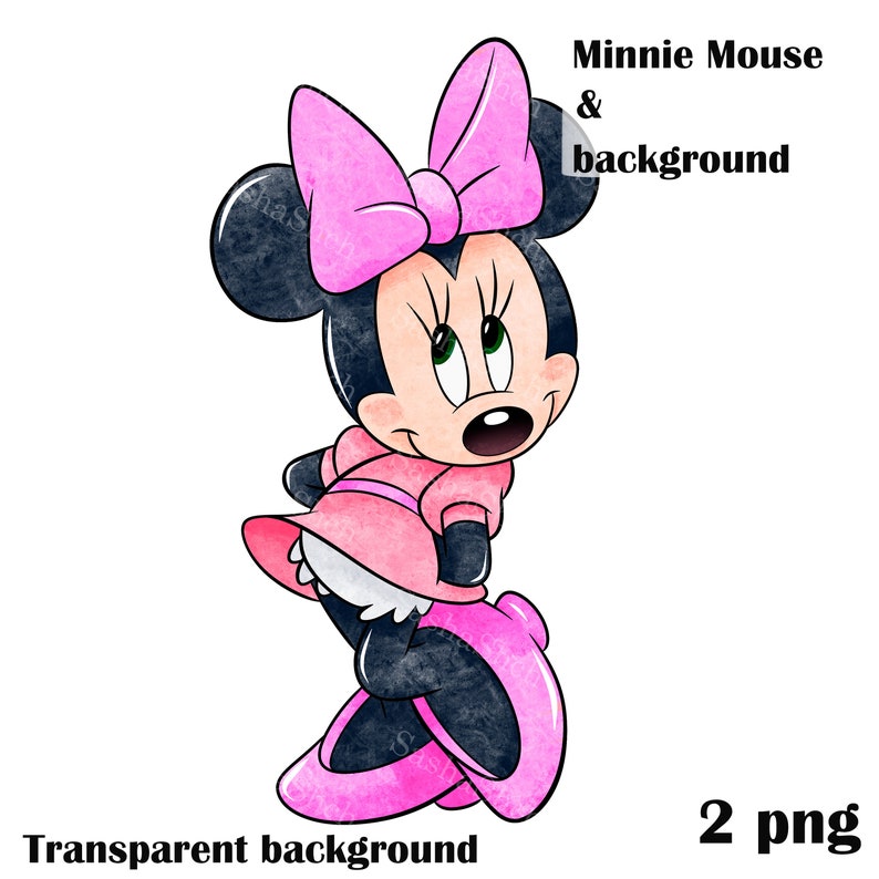 Minnie Mouse PNG, Minnie Clipart, Minnie Mouse Watercolor Clipart ...