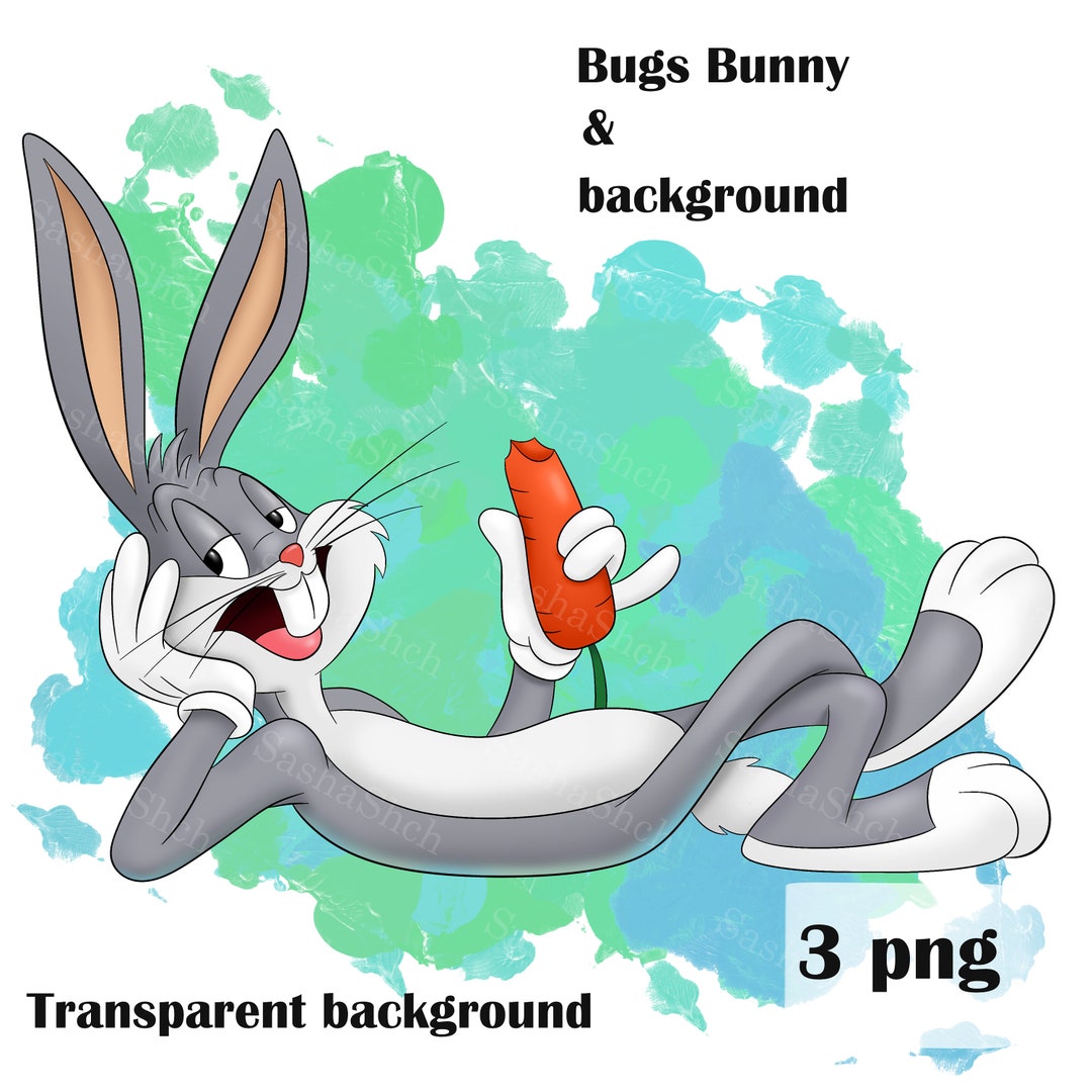 Bugs Bunny PNG, Digital Product, Color Illustrations, Bugs Bunny ...