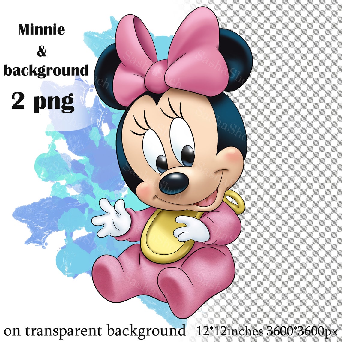 Minnie Mouse Baby PNG, Minnie Mouse Baby Clipart - Etsy