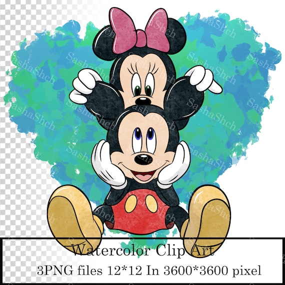 Mickey And Minnie Mouse Png Mickey And Minnie Couple Mickey Etsy