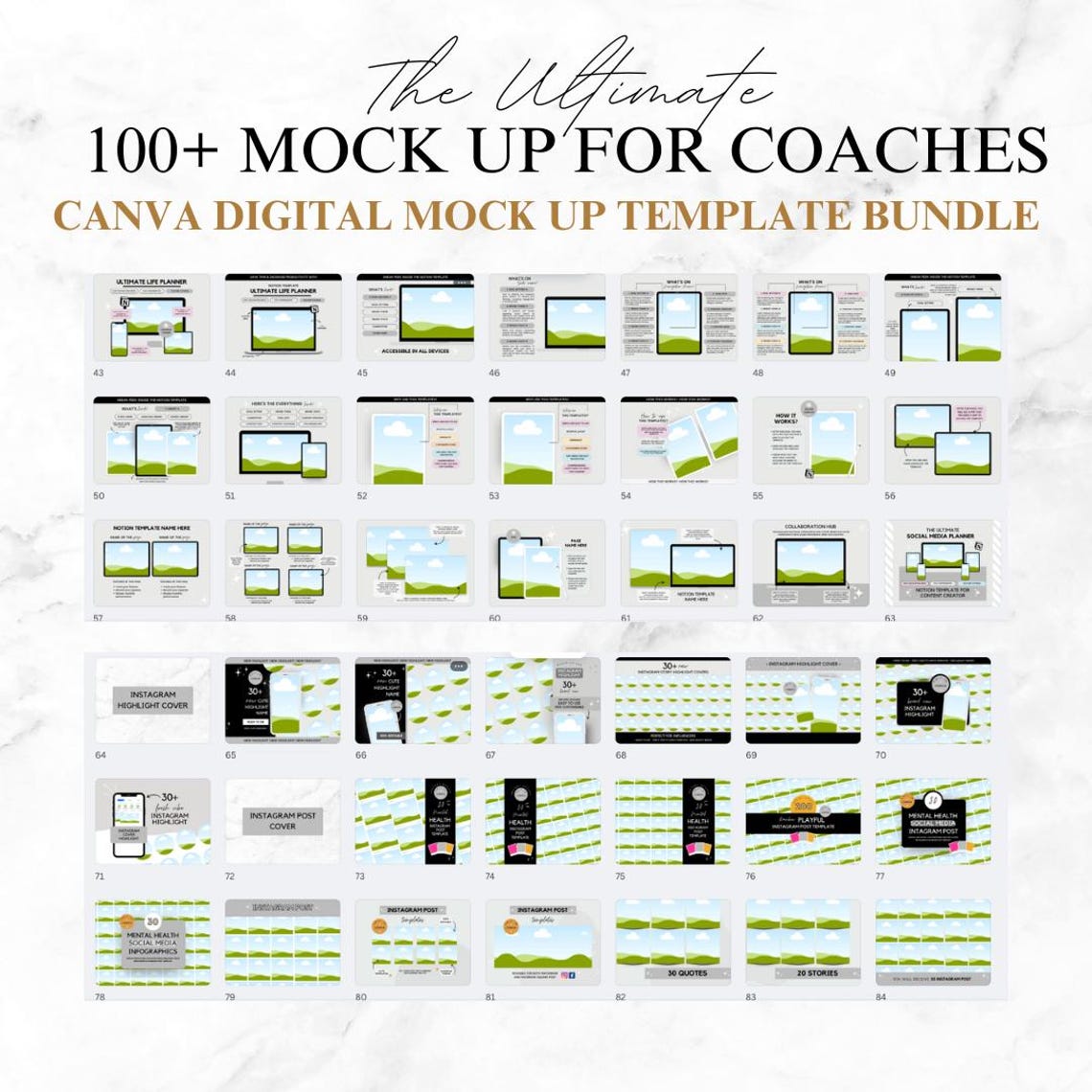 100+ Mockup Canva Template for Coaches, Course Creator Mockup, Digital ...
