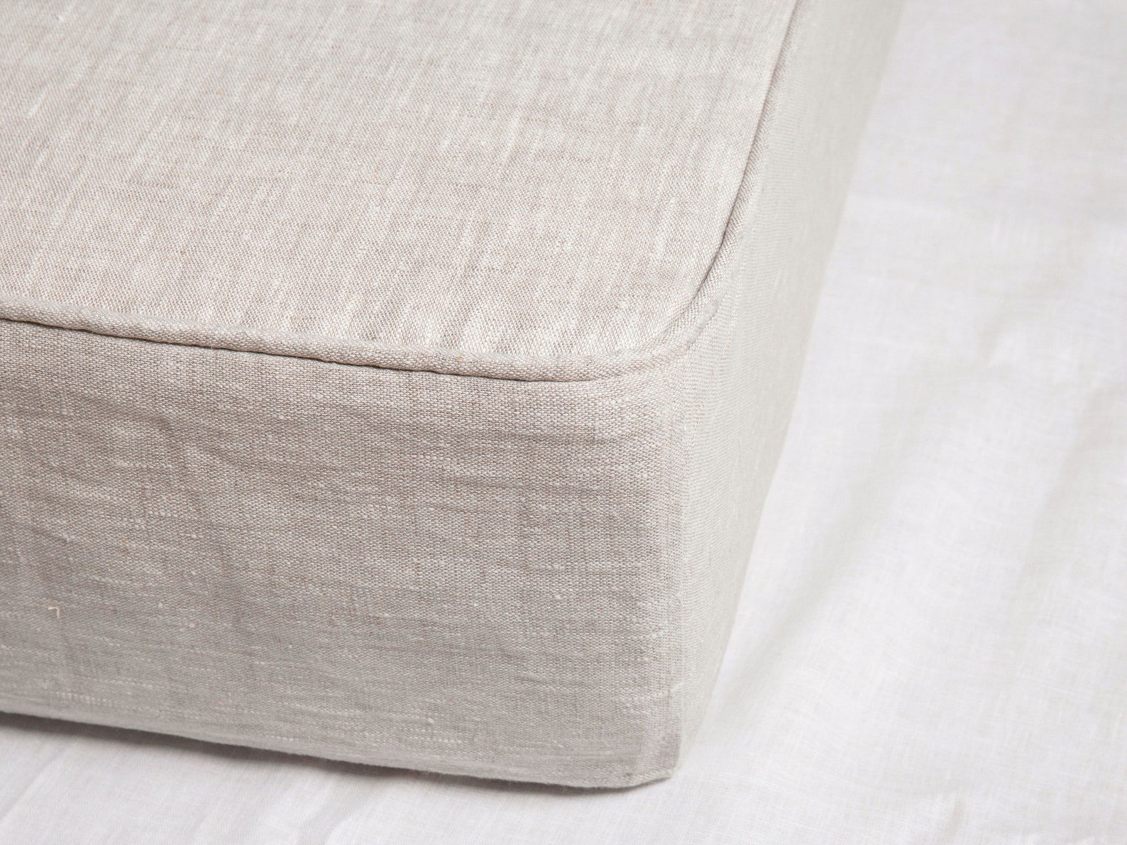 Daybed Cover With Cord Medium Weight 100% PURE Linen Mattress Cover ...