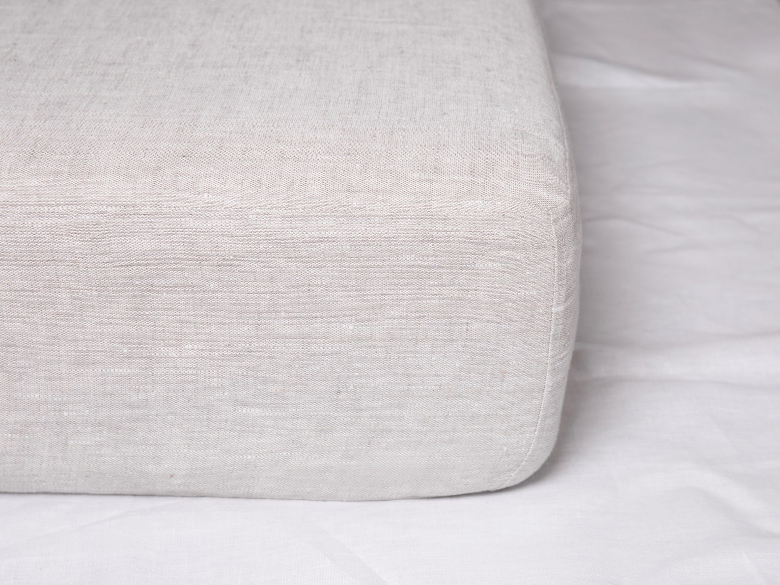Daybed Cover Medium Weight 100% PURE Linen Mattress Cover Eco-friendly ...