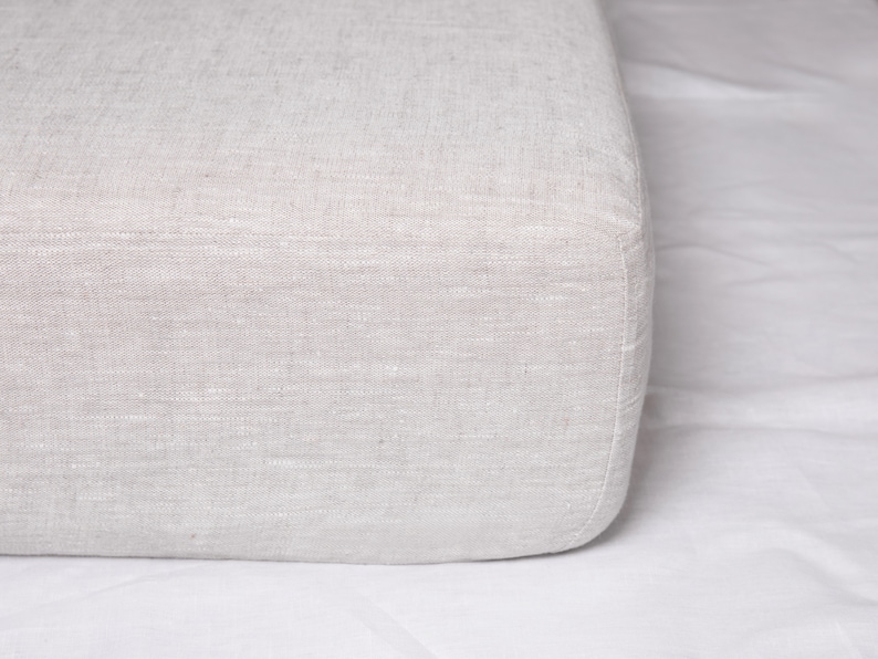 Daybed Cover Medium Weight 100% PURE Linen Mattress Cover Eco-friendly ...