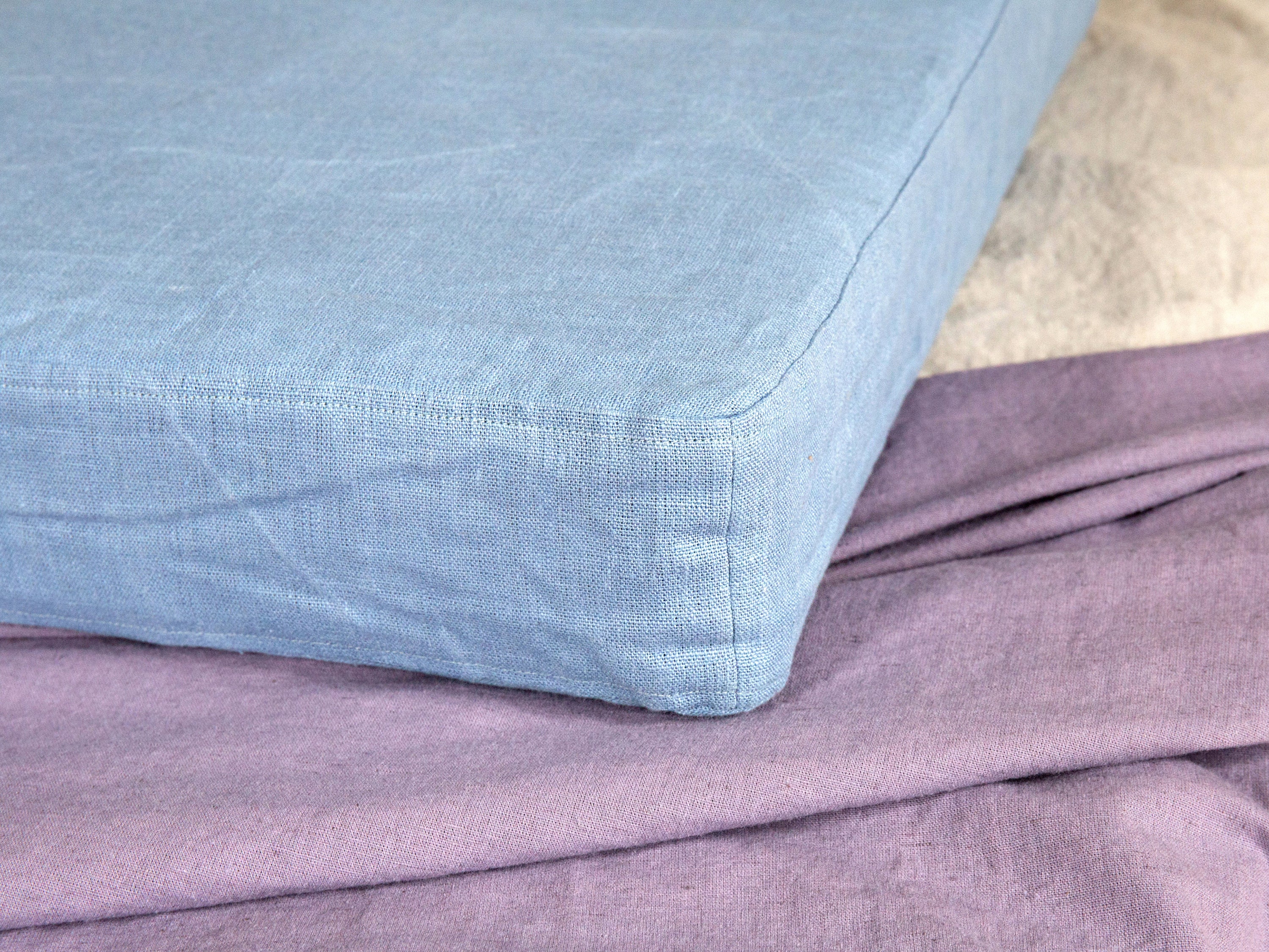 Daybed Cover Medium Weight 100% PURE Linen Mattress Cover Eco-friendly ...