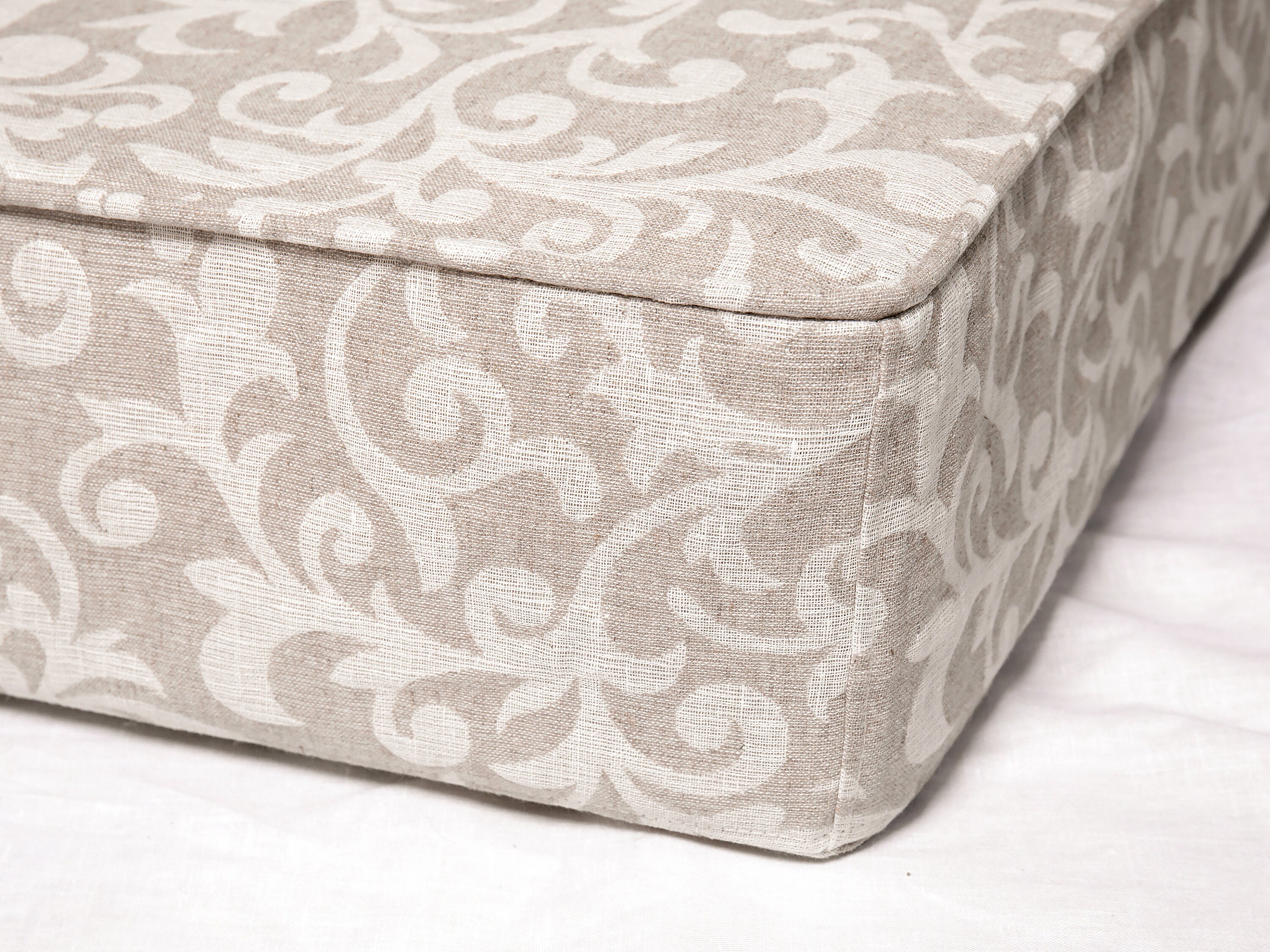 Heavy Linen Daybed Cover With Natural Cord High Durability Mattress ...