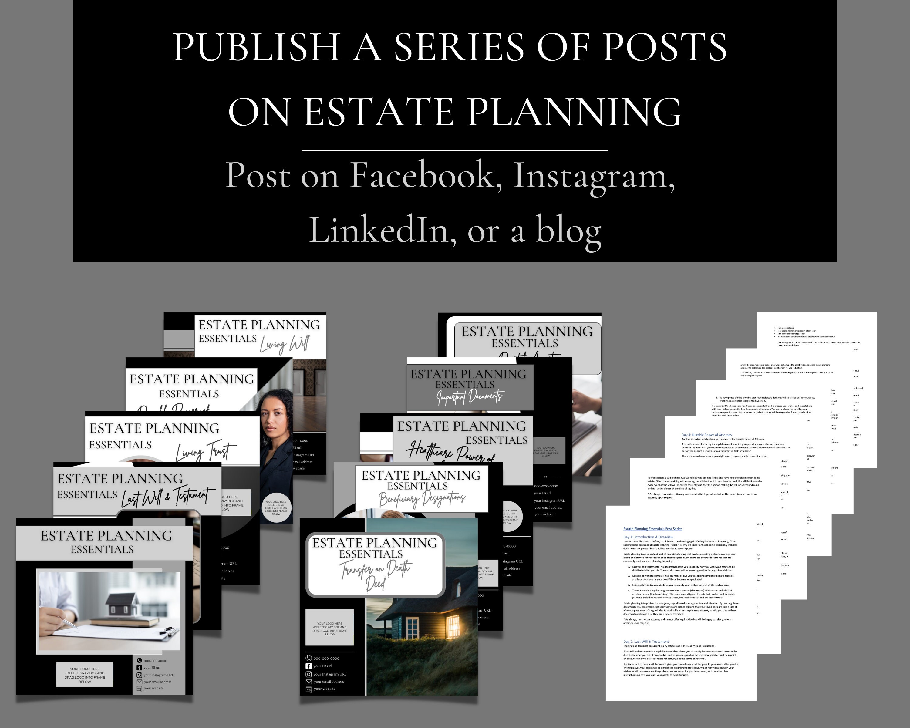 10 Part Social Media Post Series for Notaries | Estate Planning ...