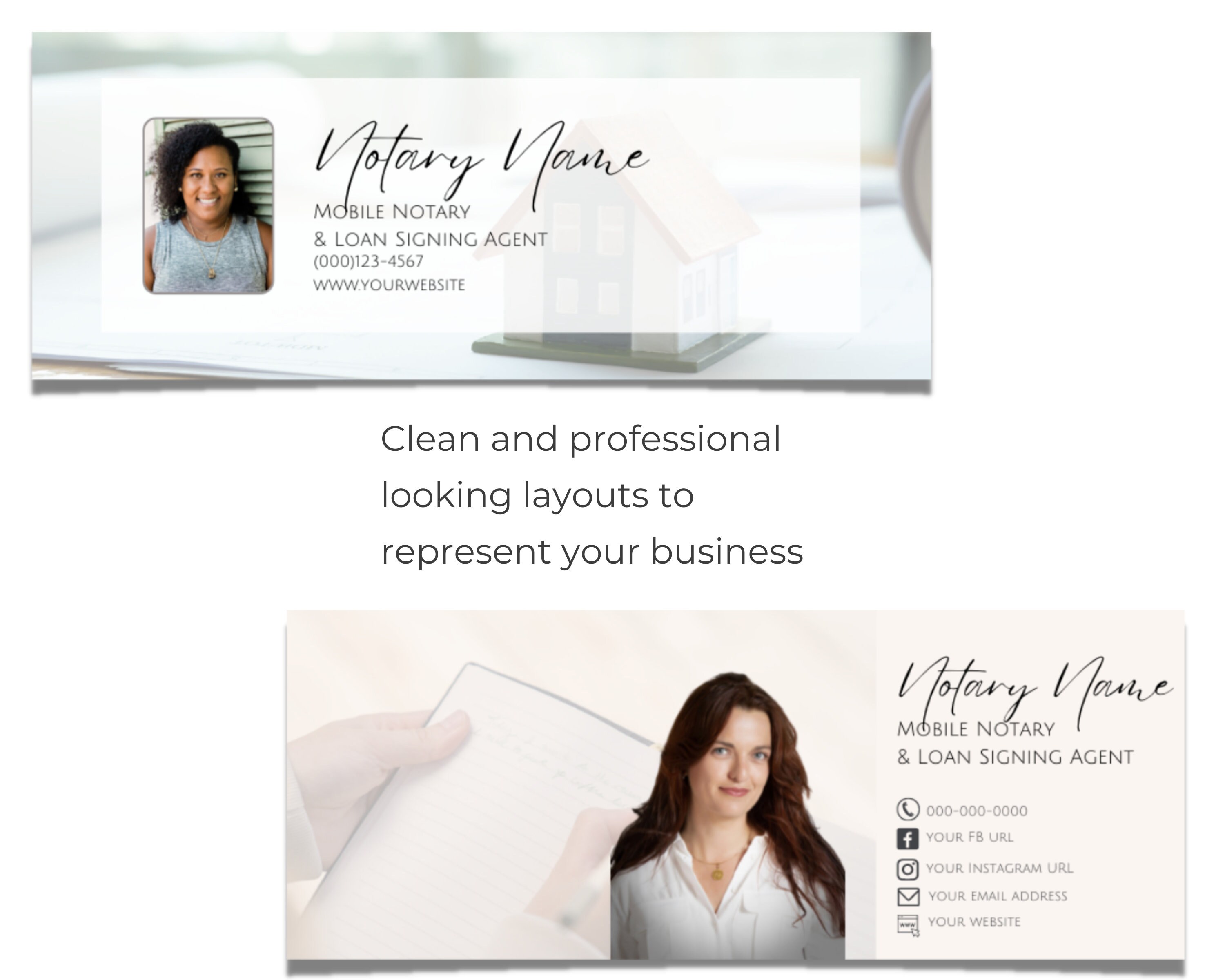 Facebook & Linkedin Cover Bundle for Notaries| Notary Social Media ...