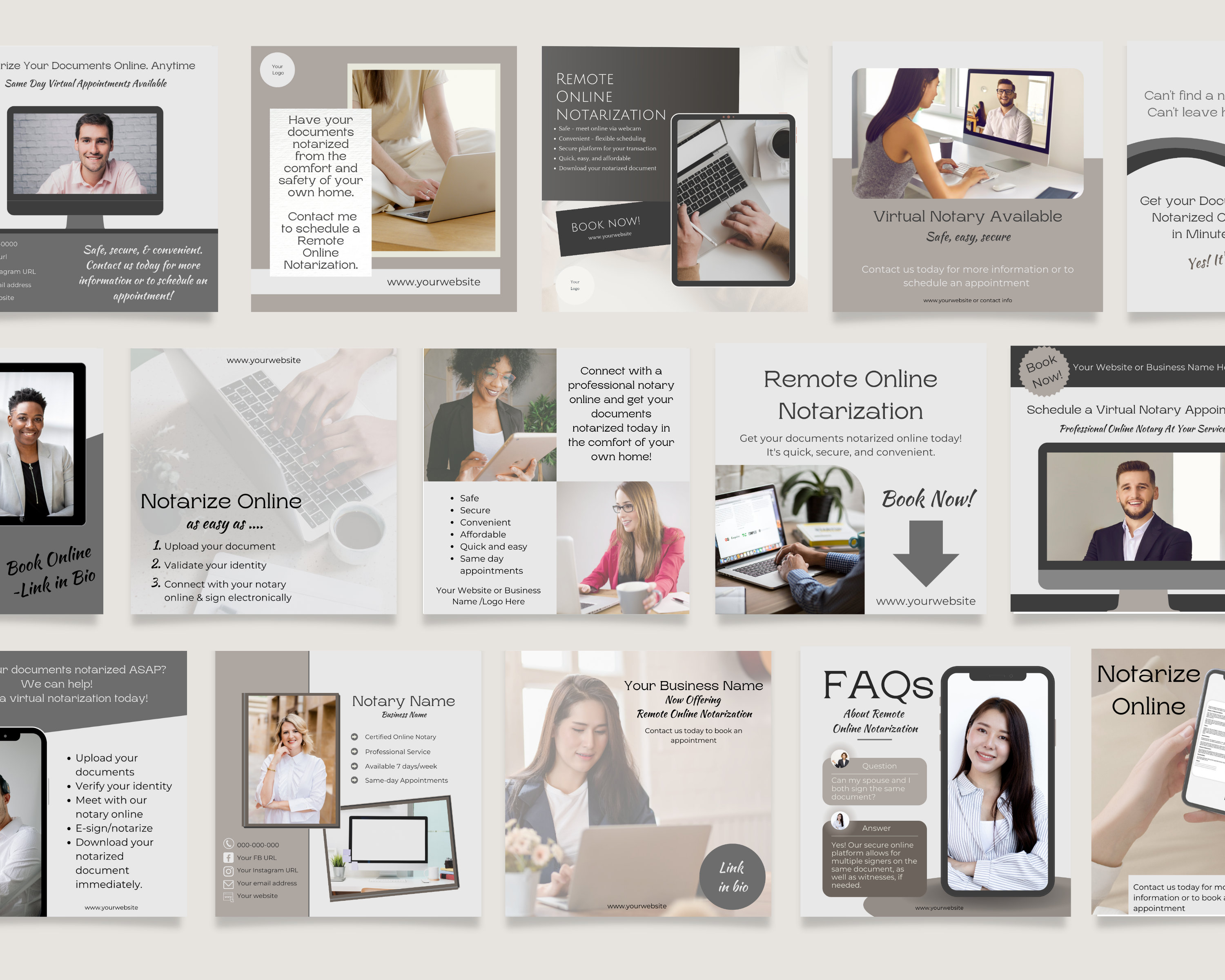 25 Remote Online Notary Templates for Facebook | RON Notary Social ...