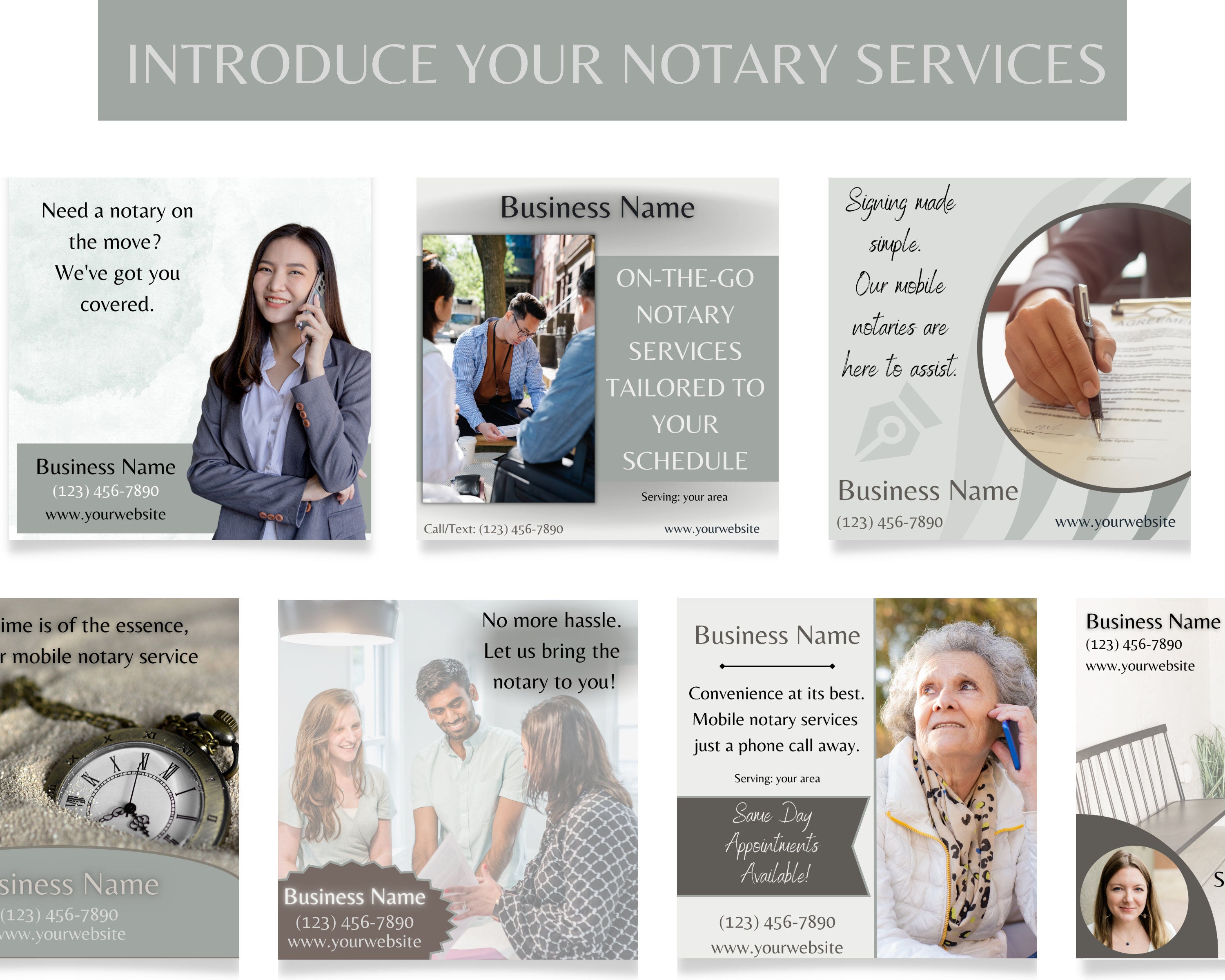15 Notary Post Templates for Instagram Mobile Notary Social Media Posts ...