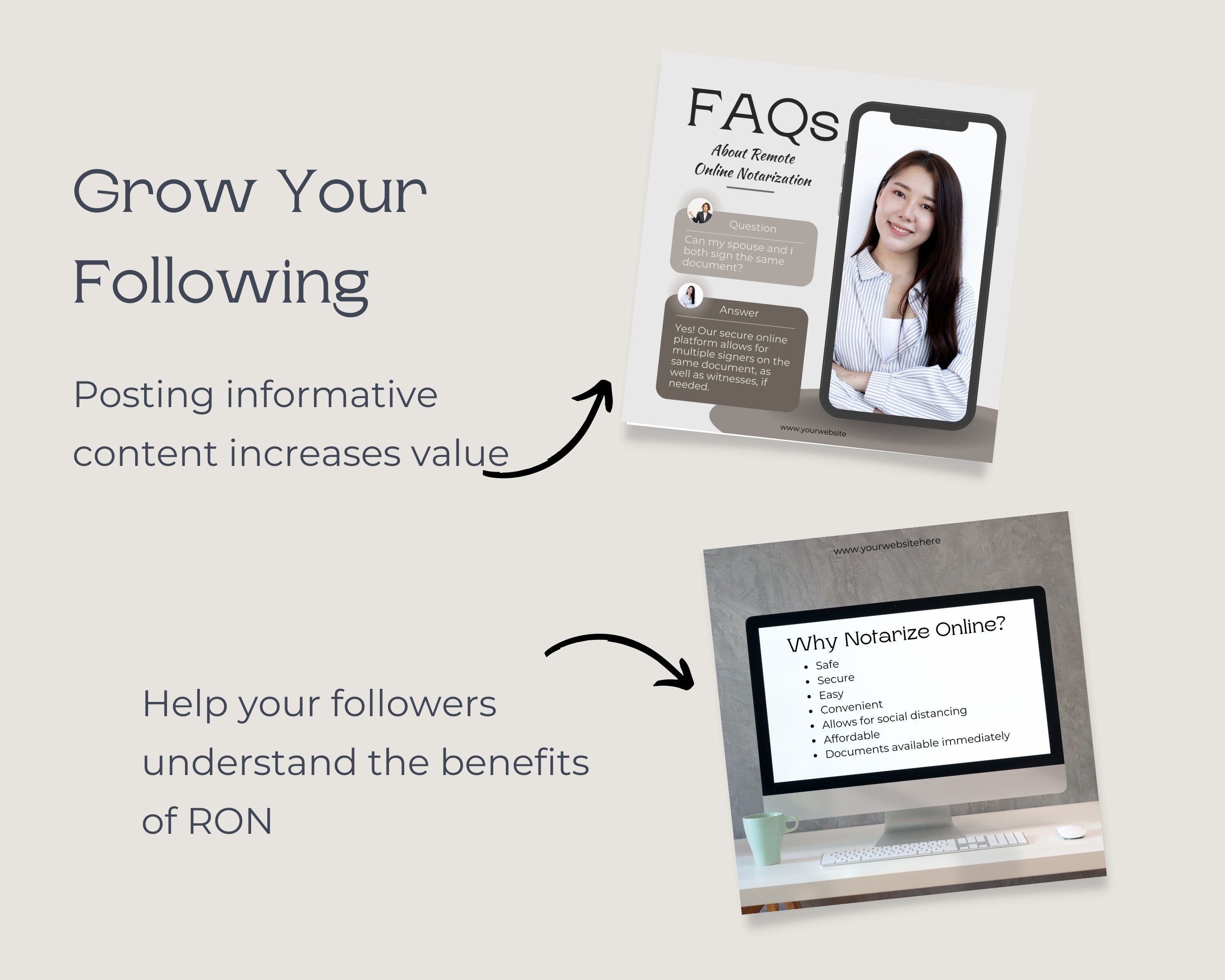 25 Remote Online Notary Templates for Instagram RON Notary Social Media ...