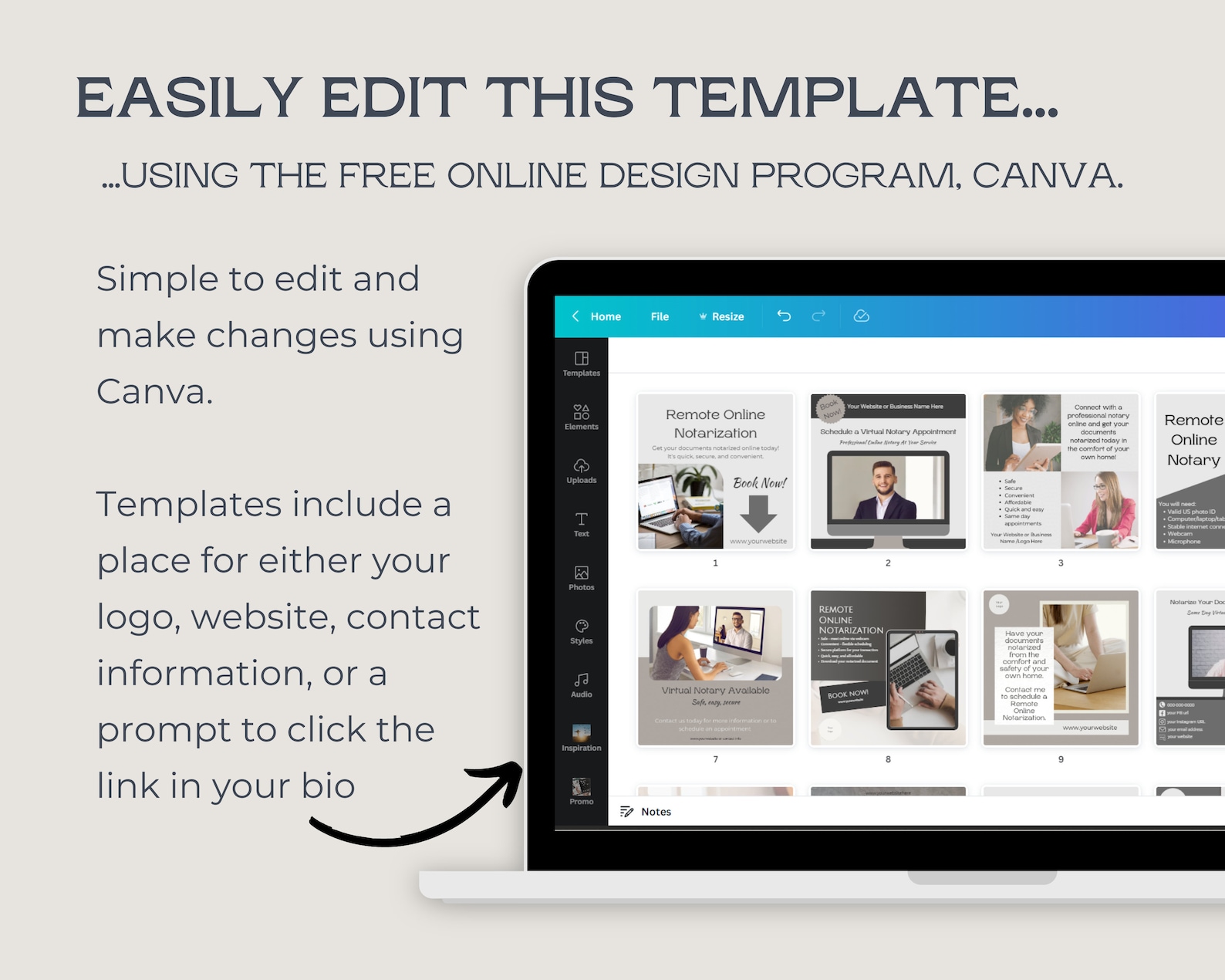 25 Remote Online Notary Templates for Instagram RON Notary Social Media ...