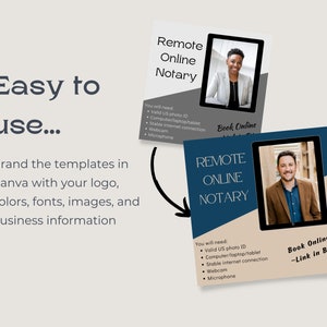 25 Remote Online Notary Templates for Instagram RON Notary - Etsy
