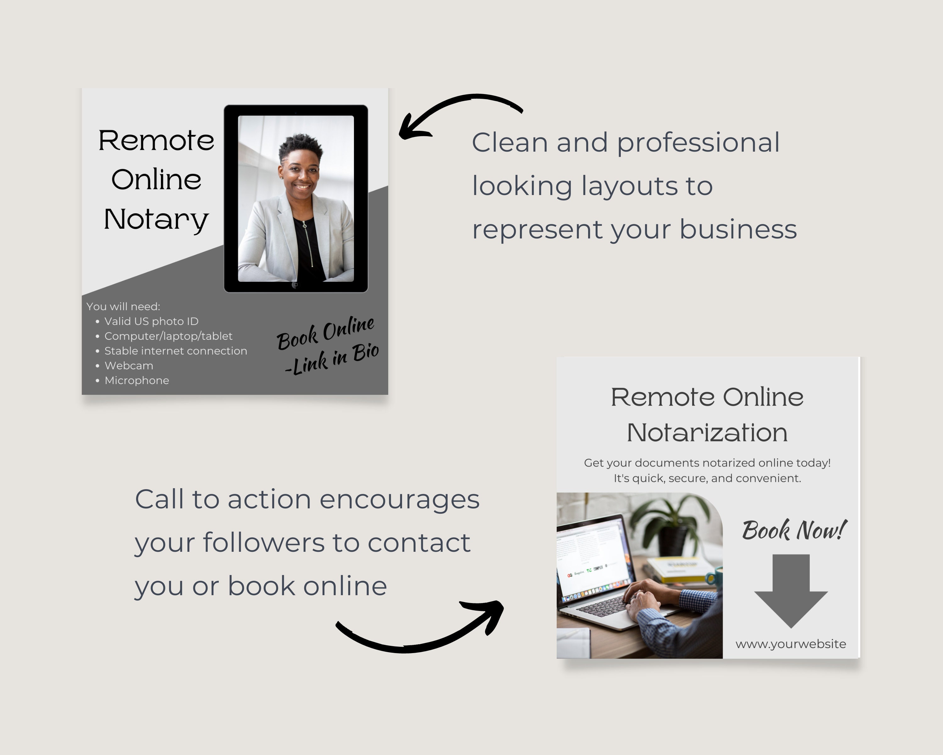 25 Remote Online Notary Templates for Instagram RON Notary Social Media ...