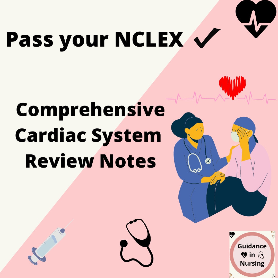 NCLEX Cardiac System Review Notes - Etsy