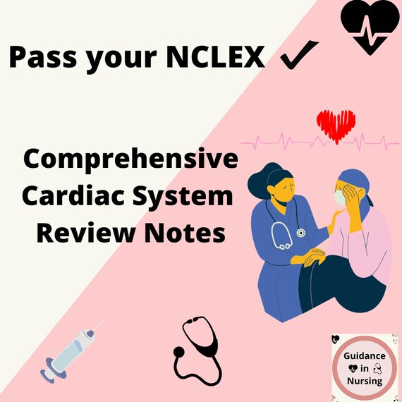 NCLEX Cardiac System Review Notes - Etsy