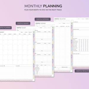 Digital Budget Planner in Pastel Colors | Track Income, Expenses ...