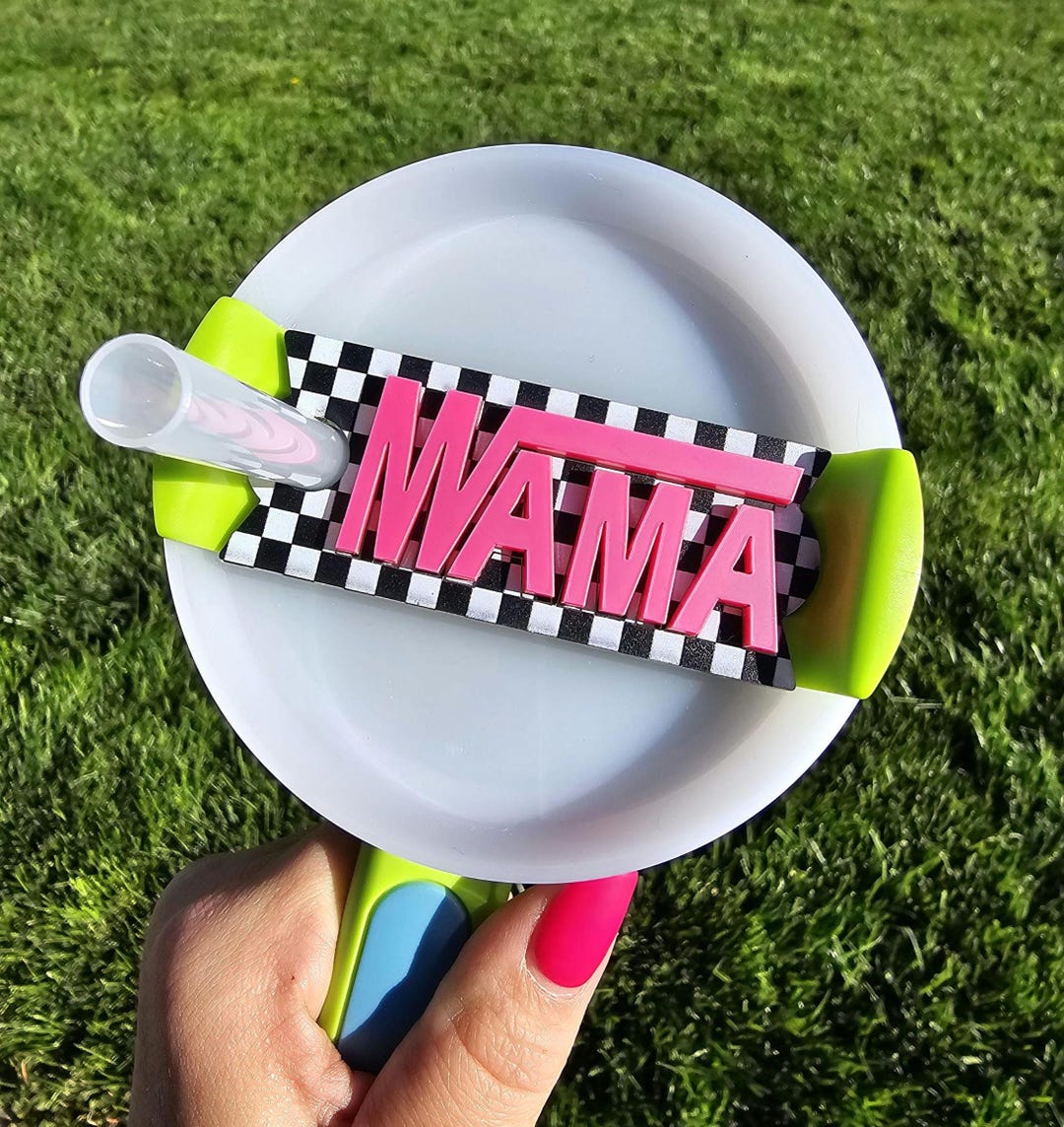 Mama Checkered Stanley Tumbler Topper | Acrylic Tumbler Tab - Etsy